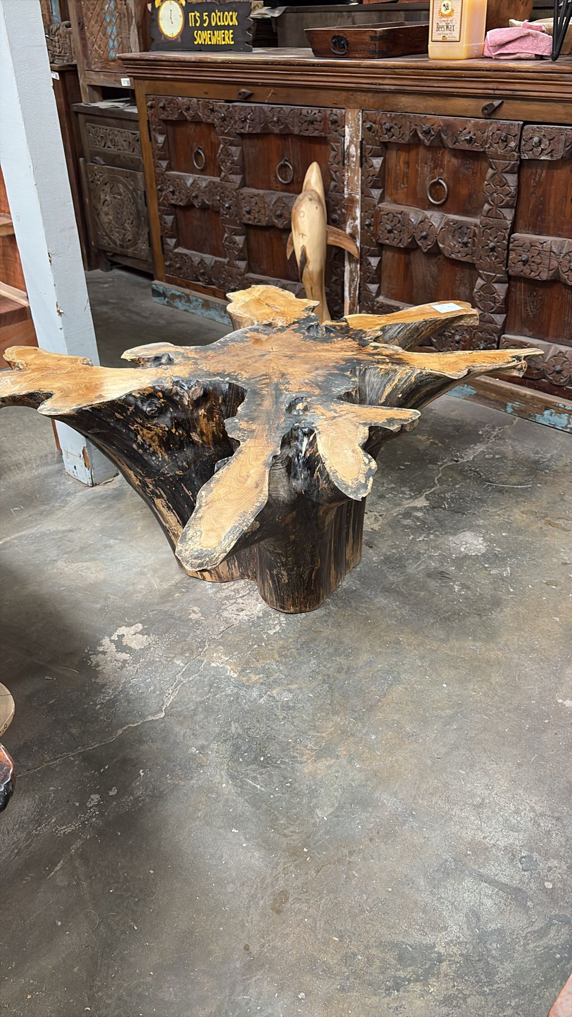 # 34 Teak Stump Coffee Table – SAN DIEGO RUSTIC